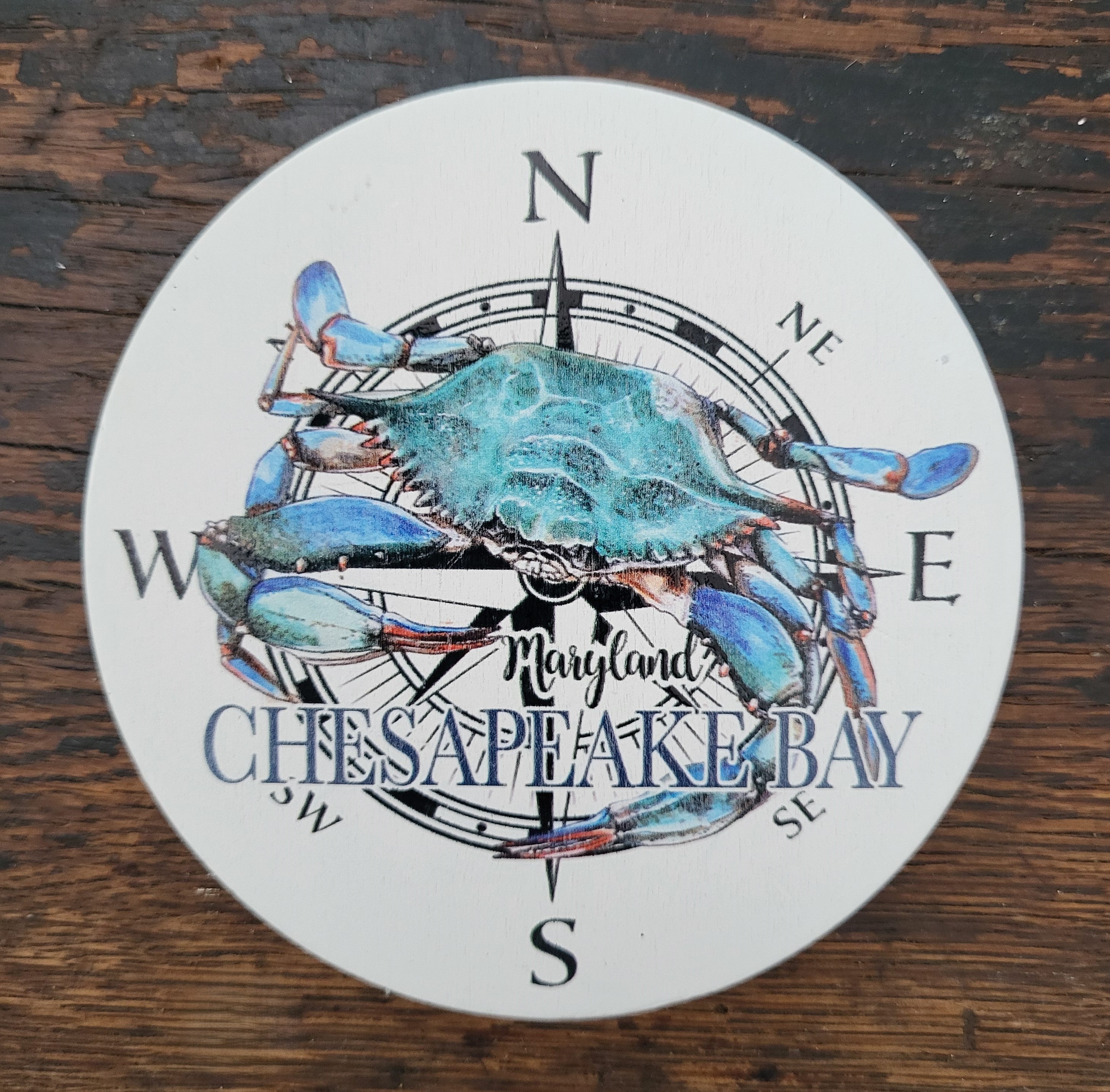 Chesapeake Bay Compass Crab 4" Magnet | Ophiuroidea - The O Kent ...