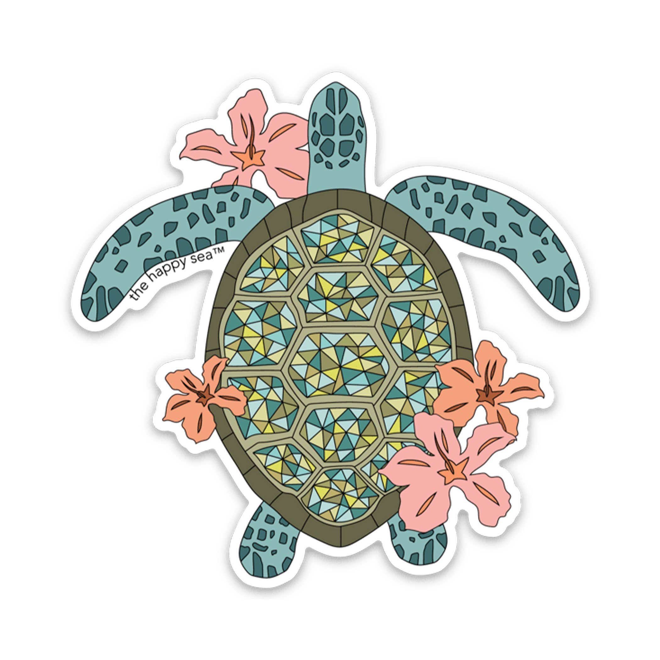 Hibiscus Turtle Sticker | Ophiuroidea "the O" Kent Narrows, Maryland