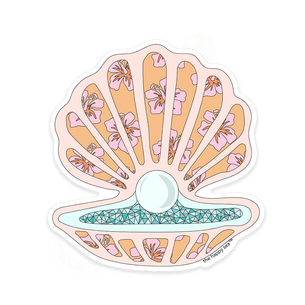 Seashell With Pearl Sticker | Ophiuroidea "the O" Kent Narrows, Maryland