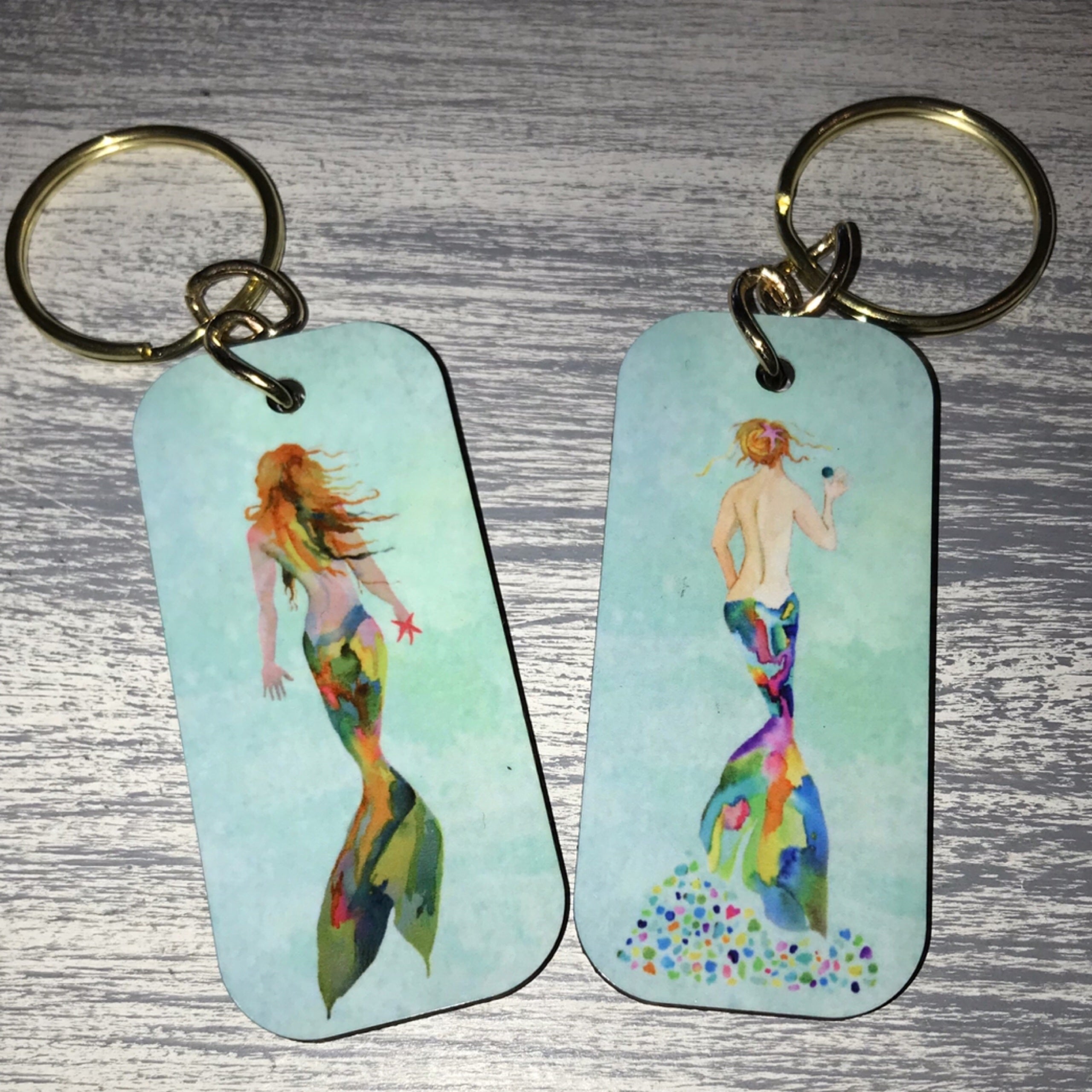 Watercolor Mermaid - Keychains | Ophiuroidea "the O" St. Michaels ...